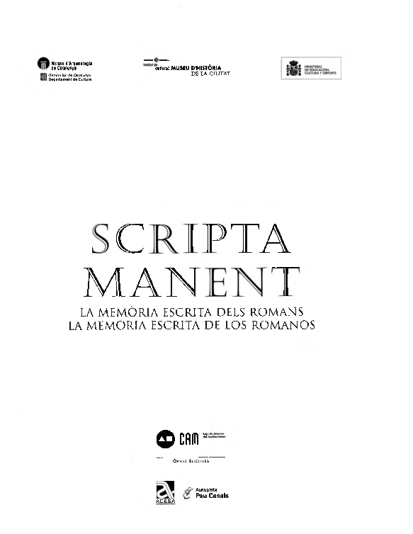 (PDF) “El Senadoconsulto de Gneo Pisón padre”, en R. Comes e I. Rodà (eds.), SCRIPTA MANENT. La ...