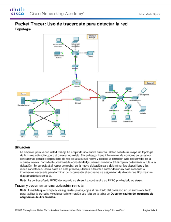 (PDF) Uso de traceroute para detectar la red 1