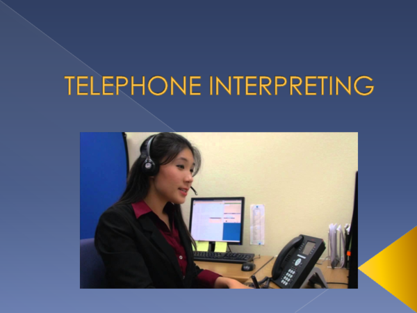 (PPT) TELEPHONE INTERPRETING