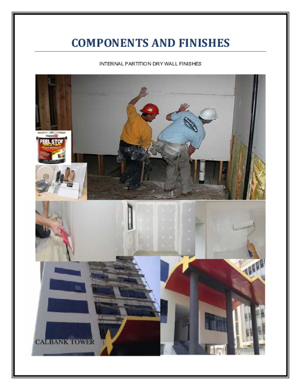 (PDF) BUILDING COMPONENTS AND FINISHES