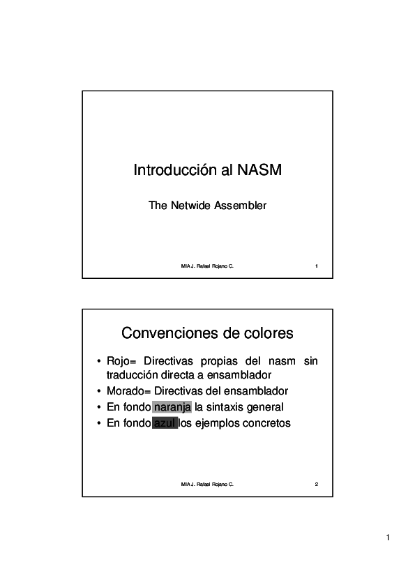 (PDF) Introducción al NASM The Netwide Assembler