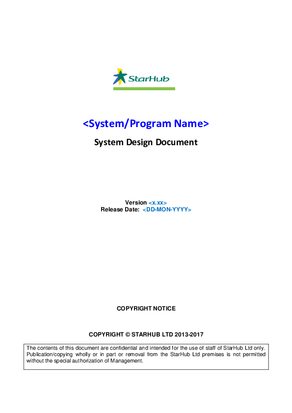 (PDF) System/Program Name> System Design Document | iti agarwal ...