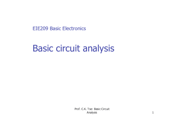 (PDF) EIE209 Basic Electronics Basic circuit analysis