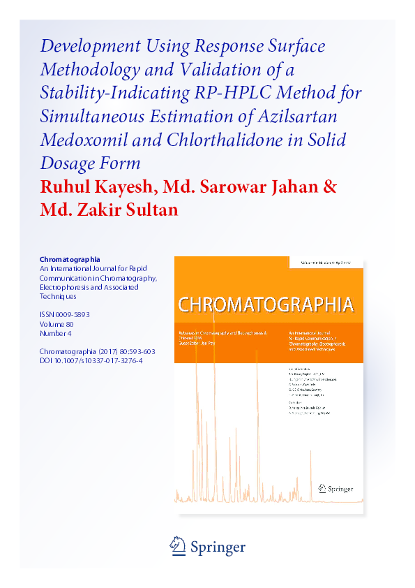 (PDF) Development Using Response Surface Methodology and Validation of a Stability‑Indicating RP ...