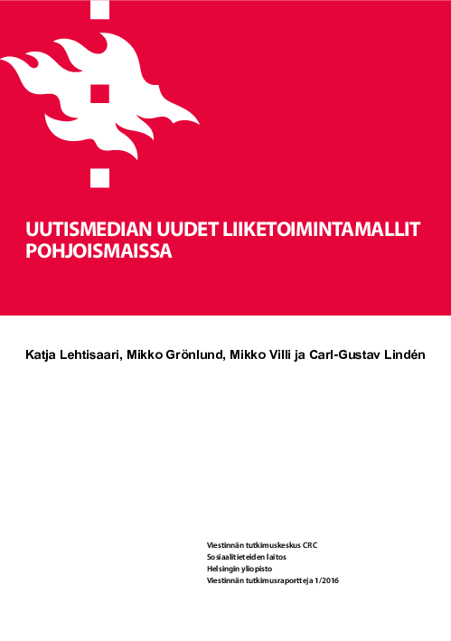 (PDF) Uutismedian uudet liiketoimintamallit Pohjoismaissa