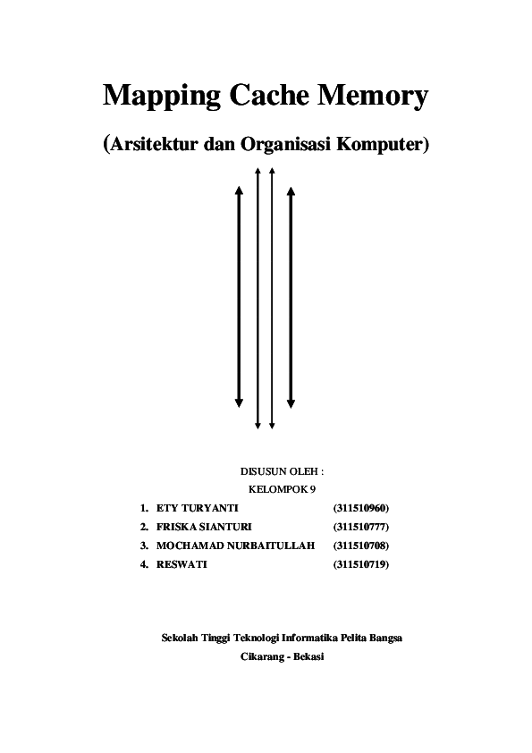 (DOC) Mapping Cache Memory (Arsitektur dan Organisasi Komputer)