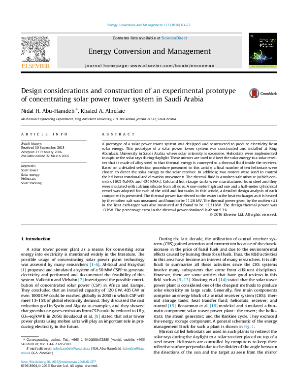(PDF) Design considerations and construction of an experimental ...