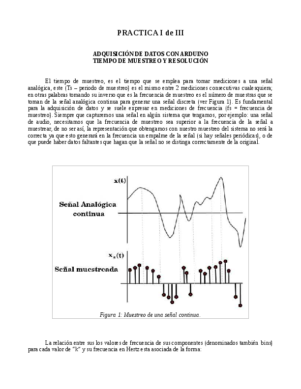 (PDF) PRACTICA I de III ADQUISICIÓN DE DATOS CON ARDUINO TIEMPO DE MUESTREO Y RESOLUCIÓN