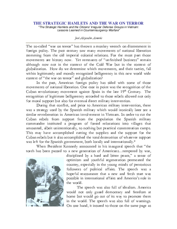 (PDF) The Strategic Hamlets (in Vietnam) and the War on Terror