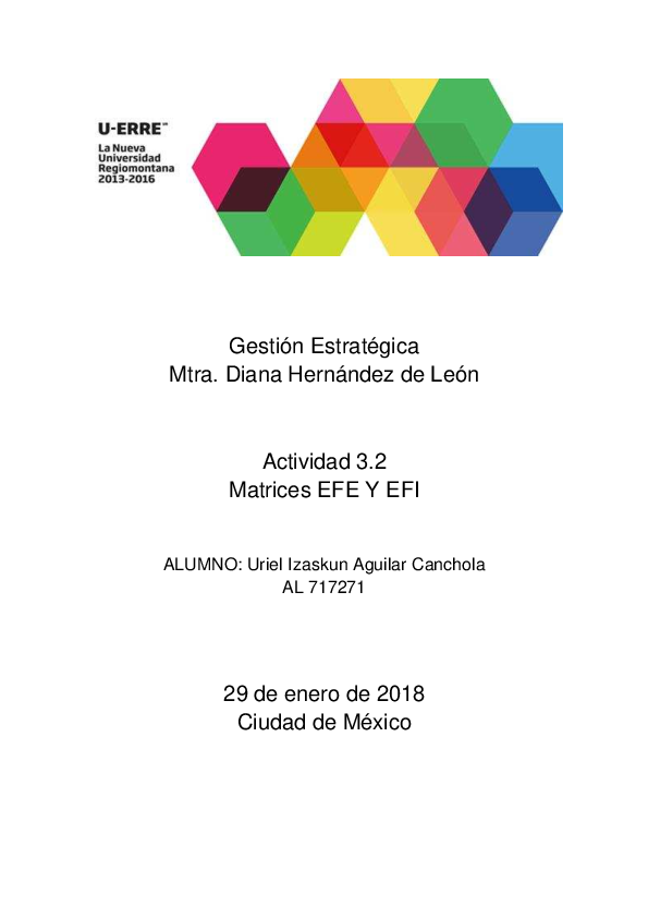 (PDF) Actividad 3.2 Matrices EFE Y EFI