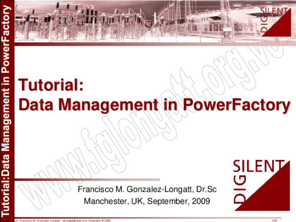 (PDF) Tutorial: Data Management in PowerFactory