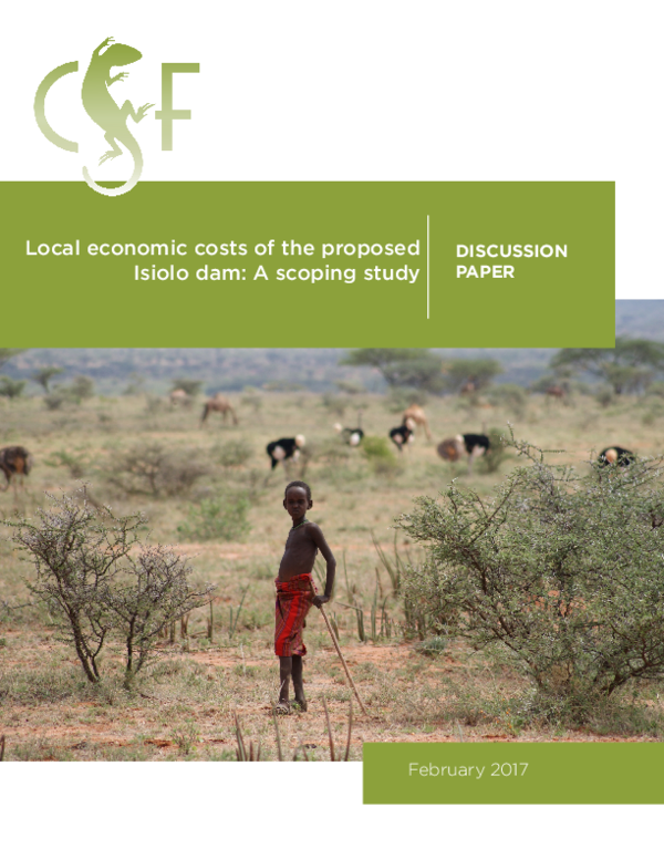 (PDF) Local economic costs of the proposed Isiolo dam: A scoping study
