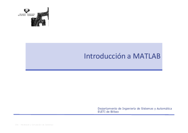 (PDF) Introducción a MATLAB