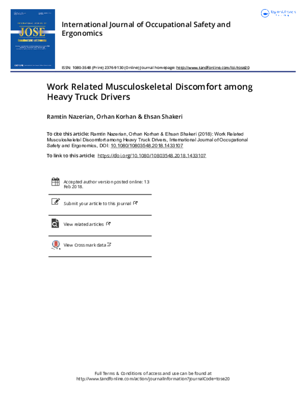 (PDF) International Journal of Occupational Safety and Ergonomics Work ...