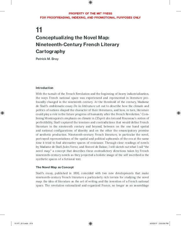 (PDF) “Conceptualizing the Novel Map: Nineteenth-Century French ...