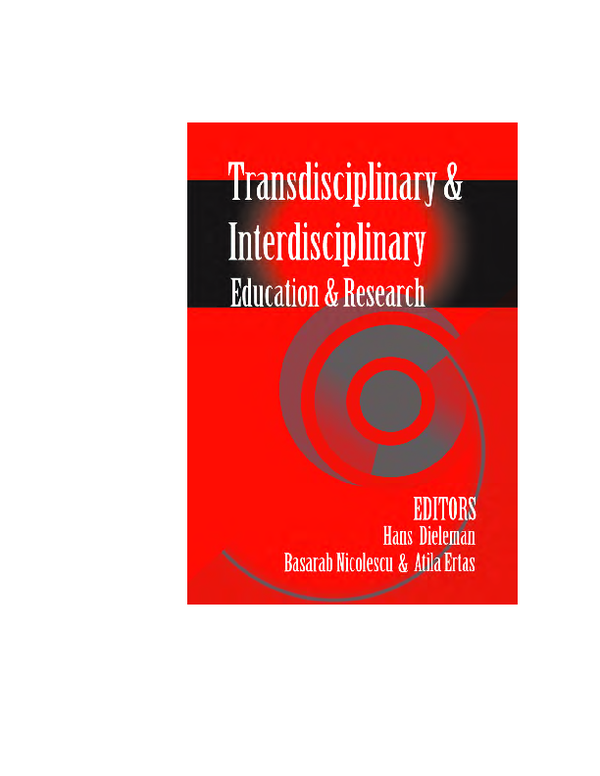 (PDF) Transdisciplinary and Interdisciplinary Education and Research
