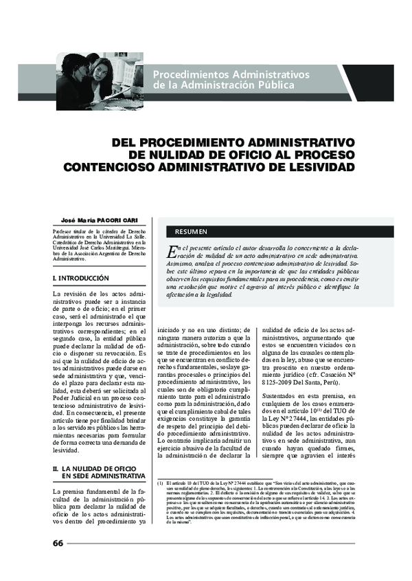 (PDF) PROCESO CONTENCIOSO ADMINISTRATIVO DE LESIVIDAD - AUTOR JOSÉ MARÍA PACORI CARI.pdf