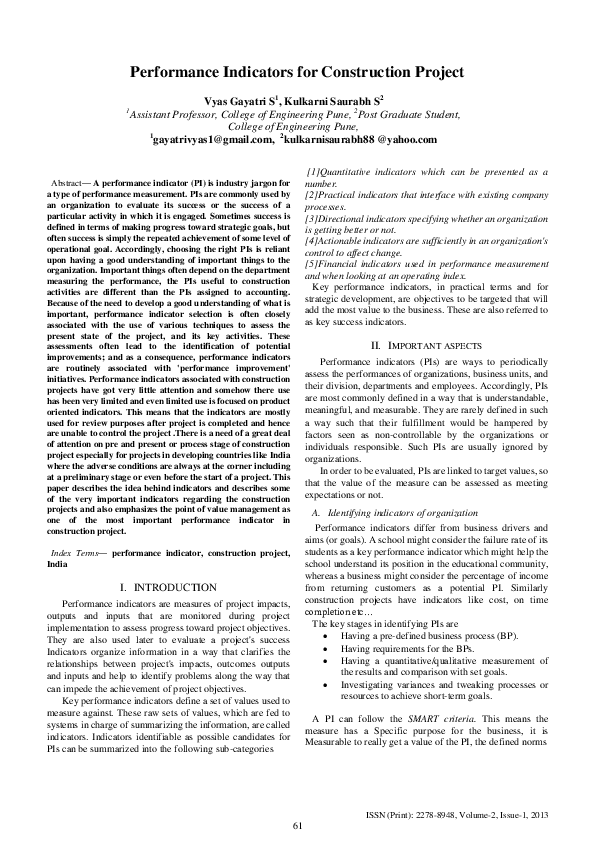 (PDF) Quality benchmarks