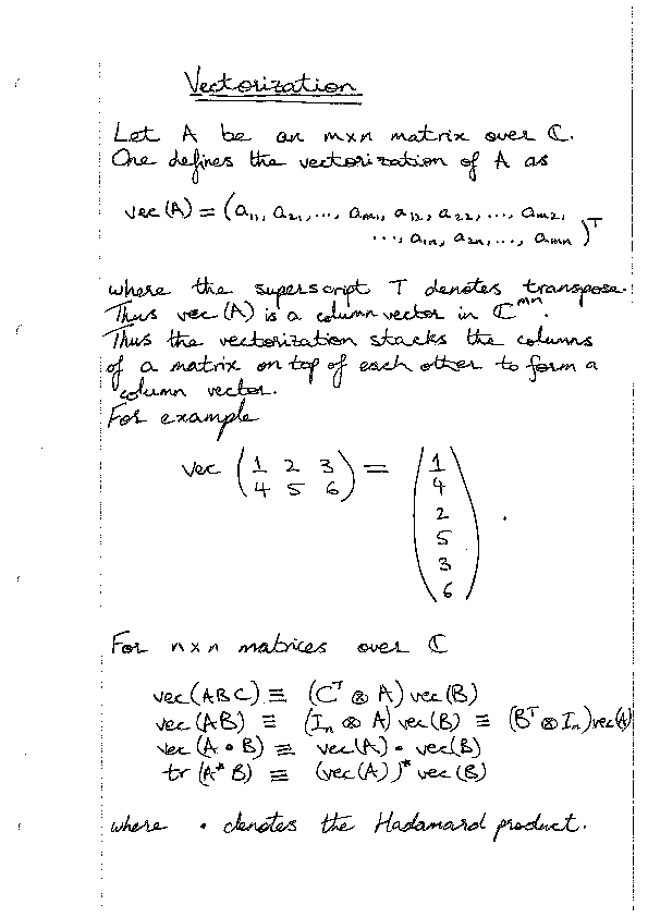 (PDF) Vectorization: Worked Examples