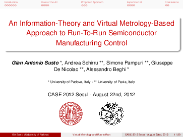 (PDF) An information-theory and Virtual Metrology-based approach to Run-to-Run semiconductor ...