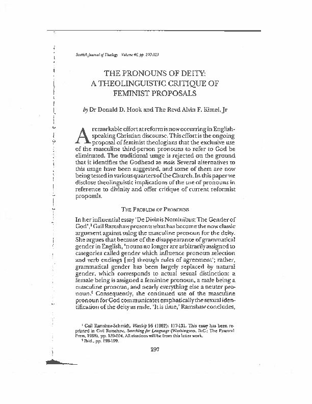 (PDF) The Pronouns of Deity