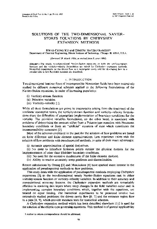 (PDF) Solutions of the two-dimensional Navier-Stokes equations by ...