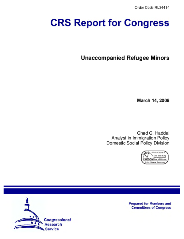 (PDF) Unaccompanied Refugee Minors