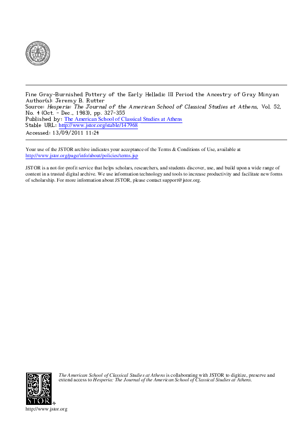 (PDF) Fine Gray-Burnished Pottery of the Early Helladic III Period the ...