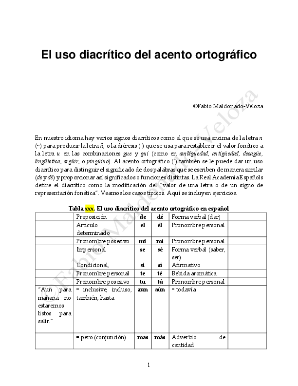 (PDF) El uso diacrítico del acento ortográfico (segunda edición)