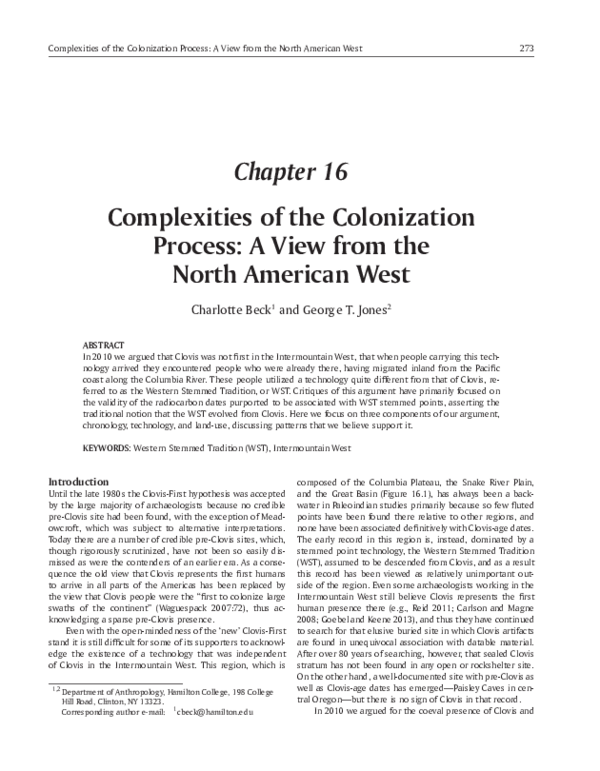 (PDF) Complexities of the Colonization Process: A View from the North ...