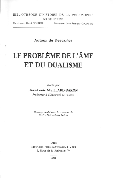 (PDF) LE DUALISME DANS LA CORRESPONDANCE ENTRE HENRY MORE ET DESCARTES