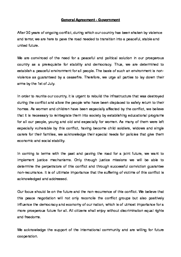 (PDF) General Agreement -Government