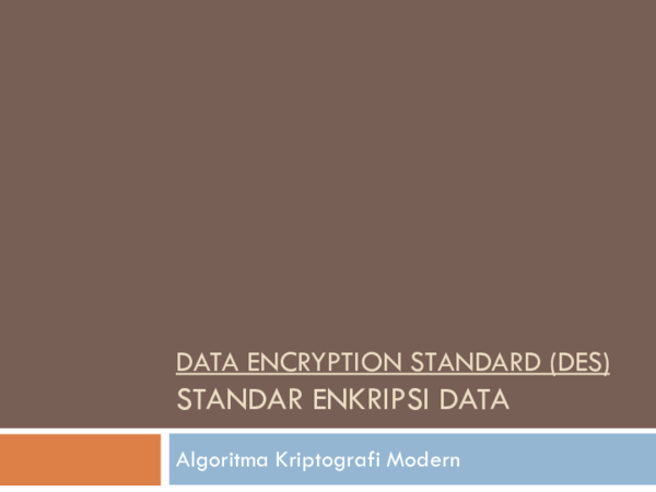 (PDF) STANDAR ENKRIPSI DATA