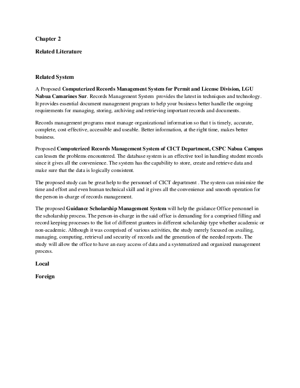 (DOC) Chapter 2 Related Literature Related System