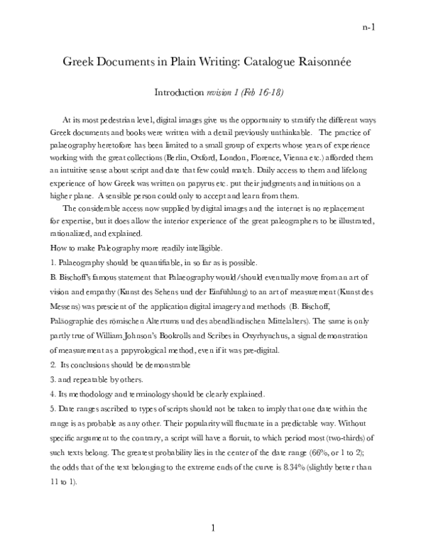 (PDF) Greek Documents in Plain Writing: Catalogue Raisonnée
