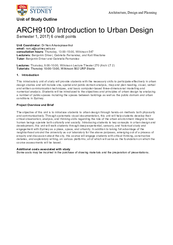 (PDF) Introduction to Urban Design