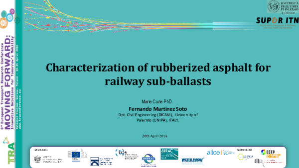(PDF) TRA 2016 "Characterization of rubberized asphalt for railway sub ...