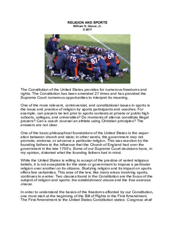 (PDF) America's #1 Fan: A Rhetorical Analysis of Presidential Sports ...