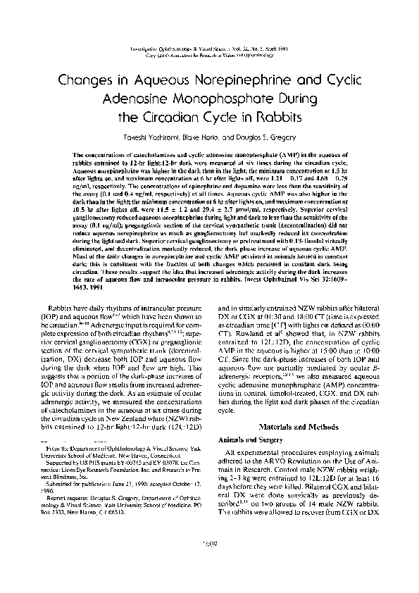 (PDF) Changes in aqueous norepinephrine and cyclic adenosine ...