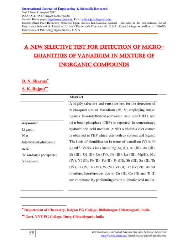 (PDF) A NEW SELECTIVE TEST FOR DETECTION OF MICRO- QUANTITIES OF ...