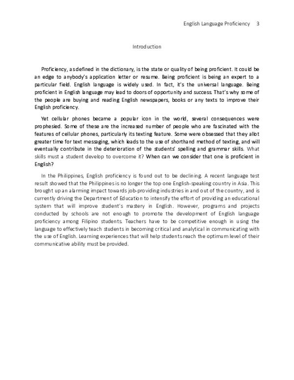 (DOC) English Language Proficiency 3