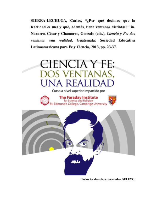 (PDF) Why do we say that the reality is one and that, in addition, it ...