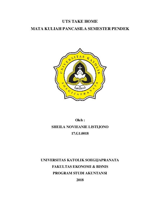 (DOC) UTS TAKE HOME MATA KULIAH PANCASILA SEMESTER PENDEK