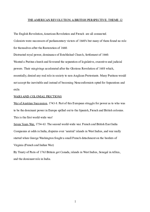 (DOC) AMERICAN REVOLUTION A BRITISH PERSPECTICTIVE.doc