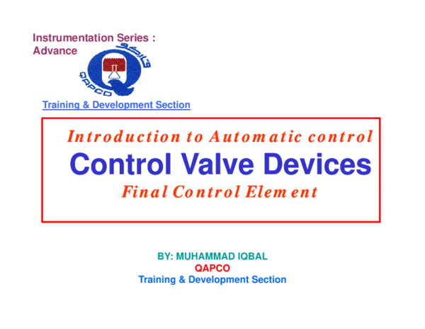 (PDF) Instrumentation Series : Advance Introduction to Automatic ...