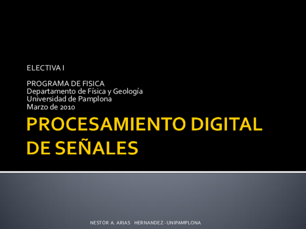 (PDF) PROCESAMIENTO DIGITAL DE SEÑALES