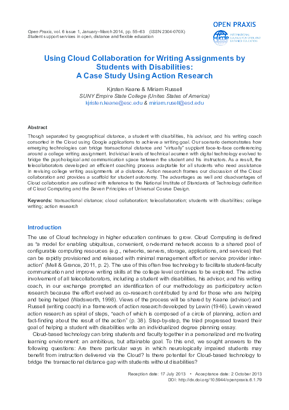 (PDF) Using Cloud Collaboration for Writing Assignments by Students ...