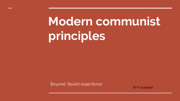(PDF) Modern communist principles Beyond Soviet experience