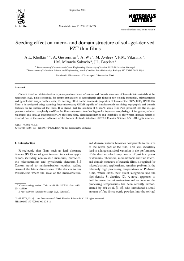 (PDF) Seeding effect on micro- and domain structure of sol–gel-derived ...