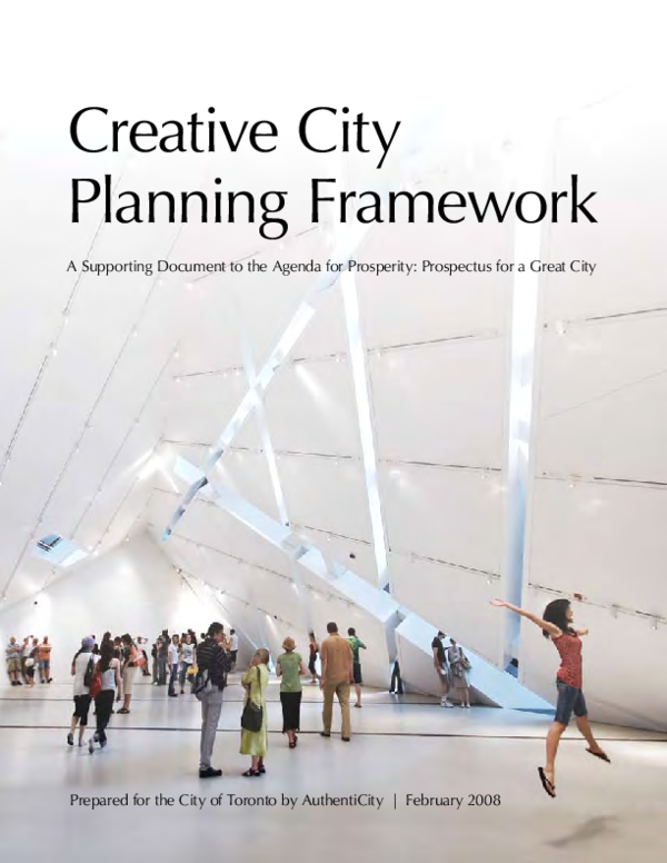 (PDF) Creative City Planning Framework A Supporting Document to the Agenda for Prosperity ...